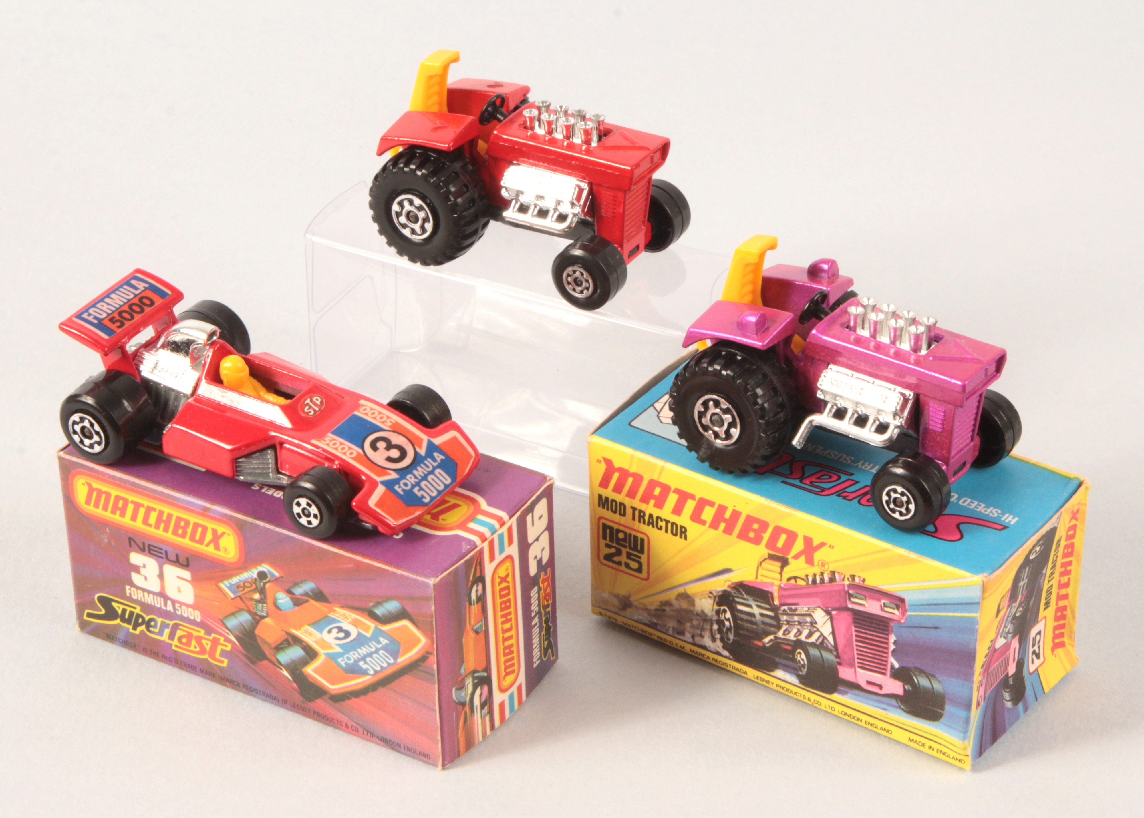 Lot 127 - Matchbox Superfast 2 x 25b Mod Tractor + 36c