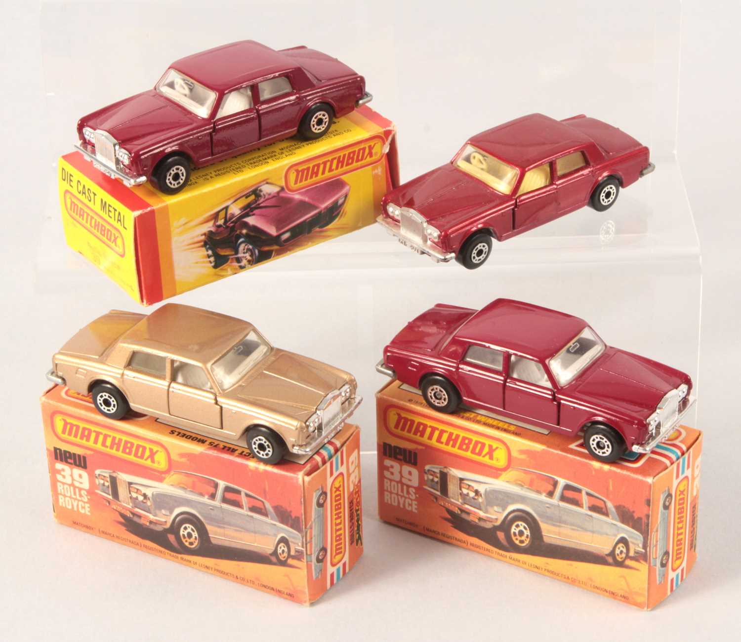 Lot 190 - Matchbox Superfast 4 x 39b Rolls Royce