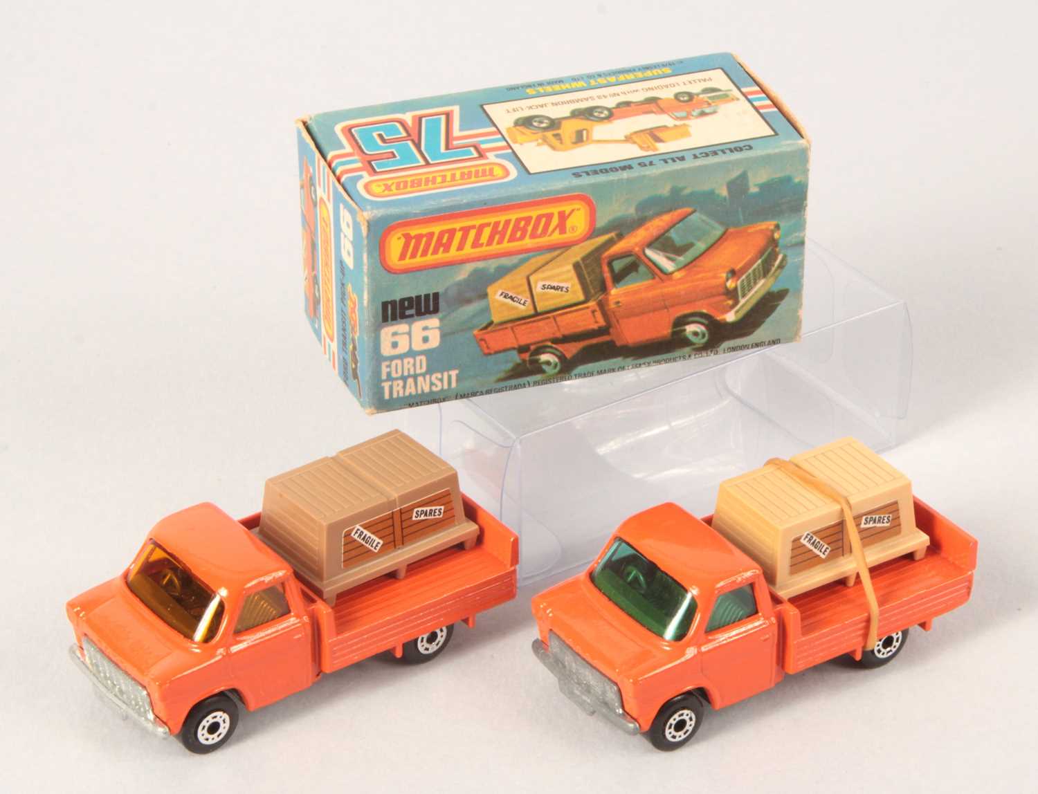 Lot 289 - Matchbox Superfast 2 x 66c Ford Transit Pick-
