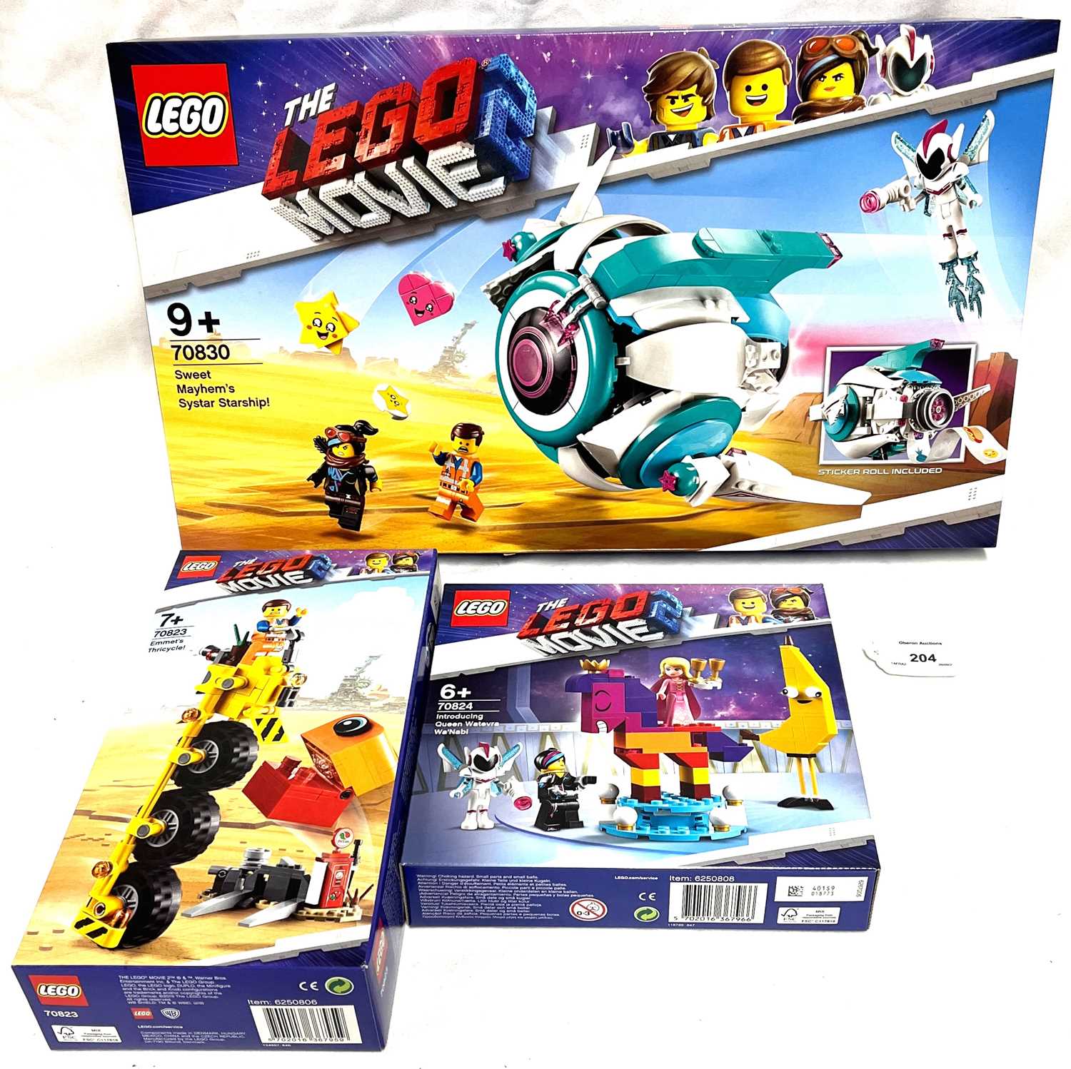 Lot 204 - Lego The Movie sets x3