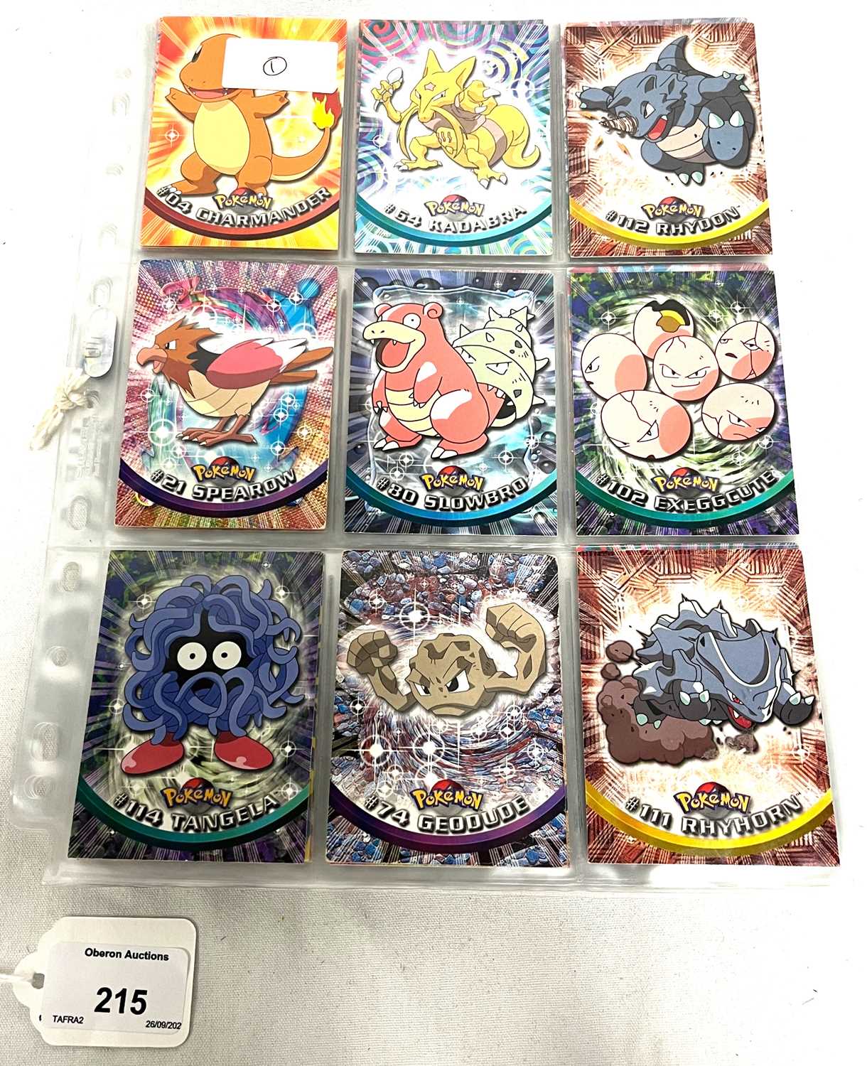 Lot 215 - Pokémon Topps TV Animation Edition Series 1