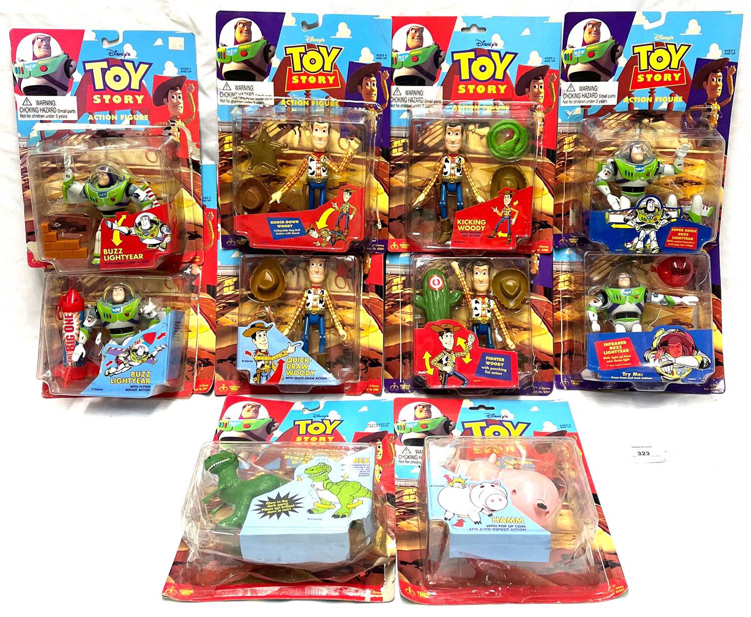 Lot 323 - Think Way Toys Pixar Toy Story figures x 10