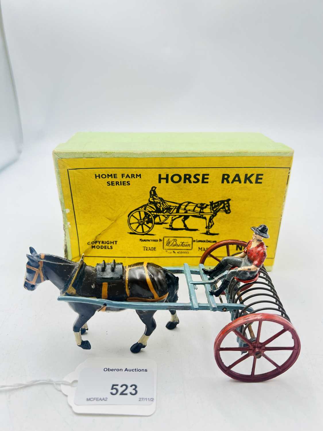Lot 523 - Britains - Set 8F - Horse Rake, [Early Post