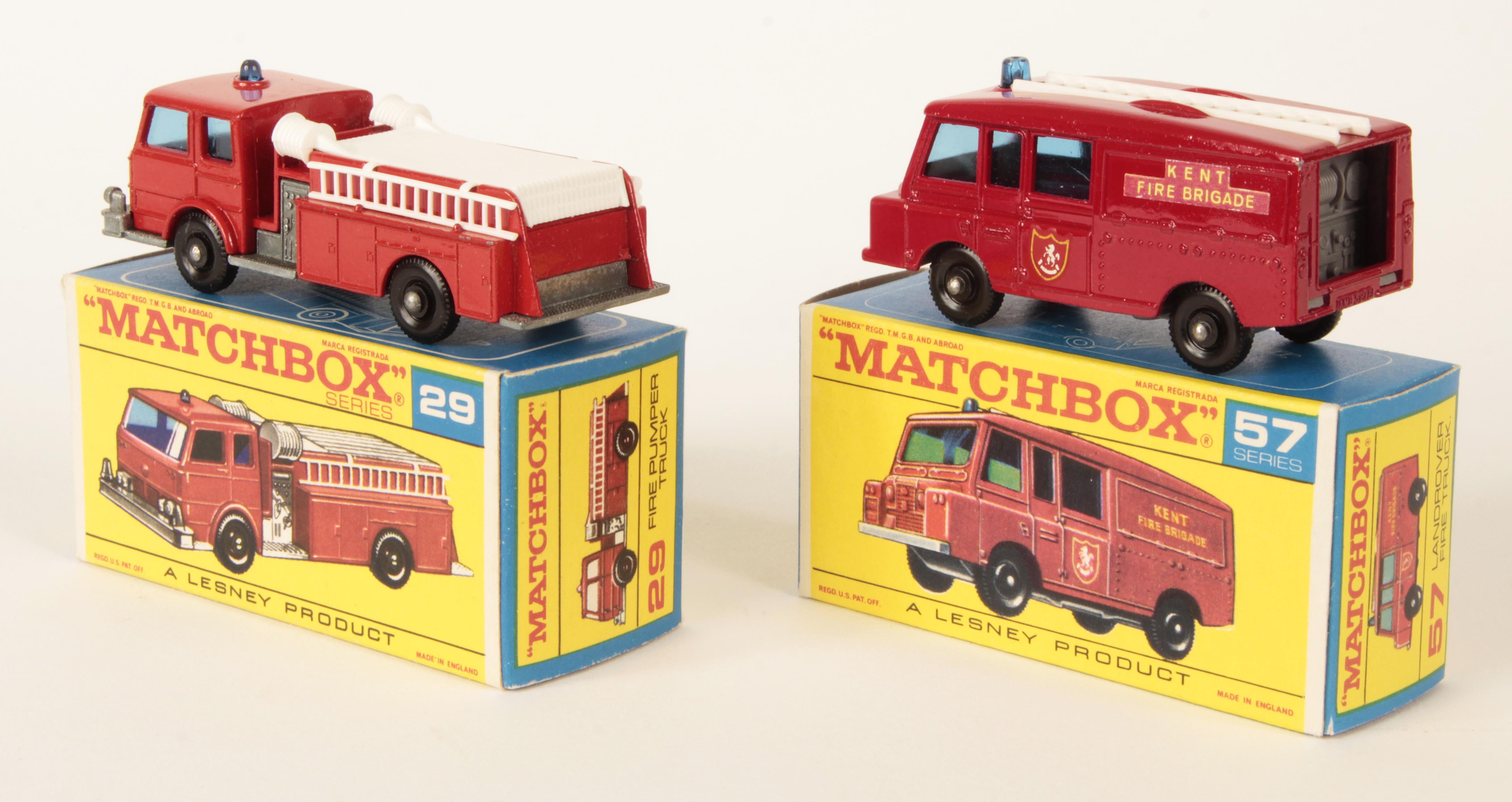 Lot 119 - Matchbox Regular Wheels Pair of Fire Engines