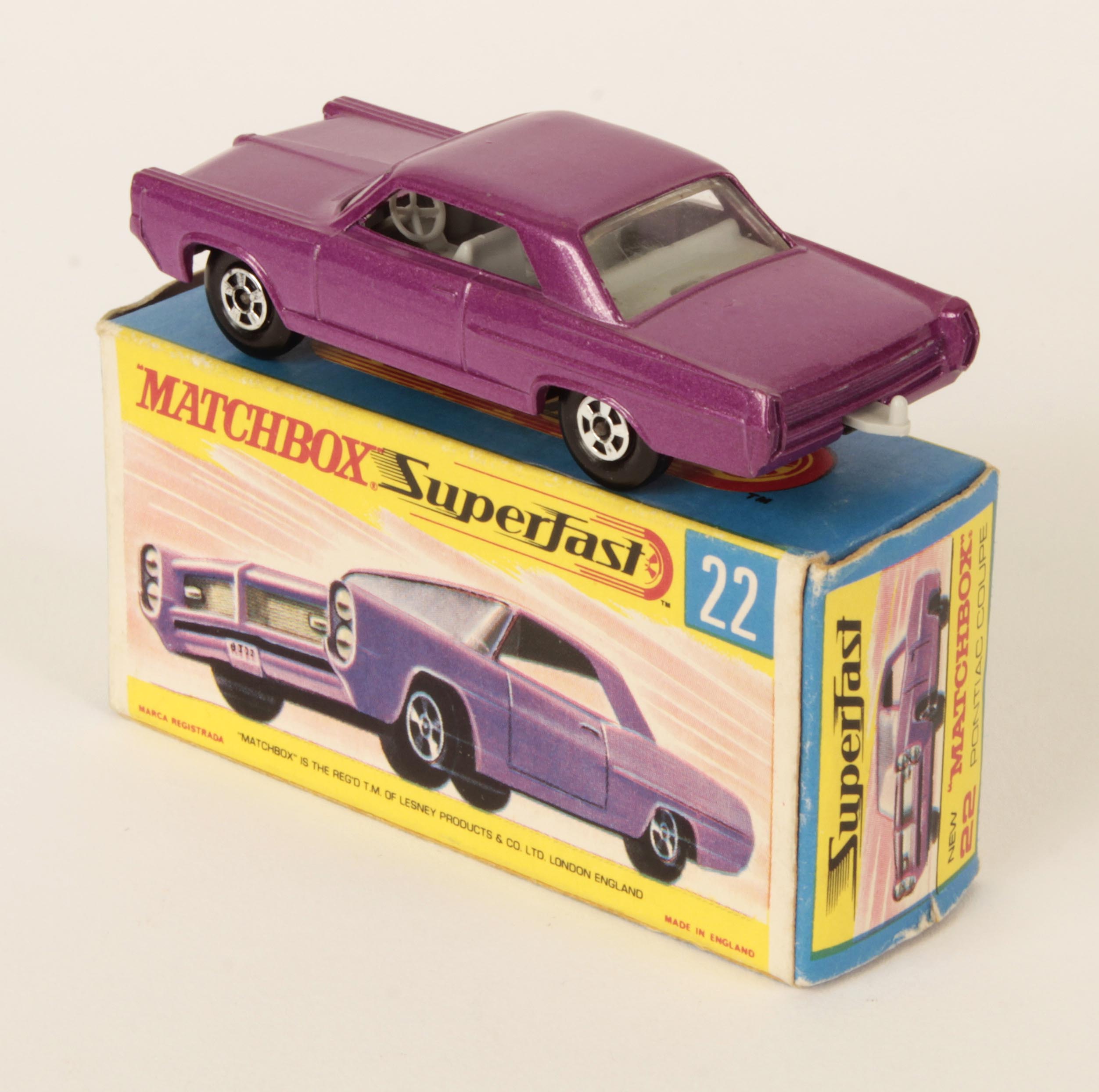 Lot 190 - Matchbox Superfast 22a Pontiac GP Coupe WITH