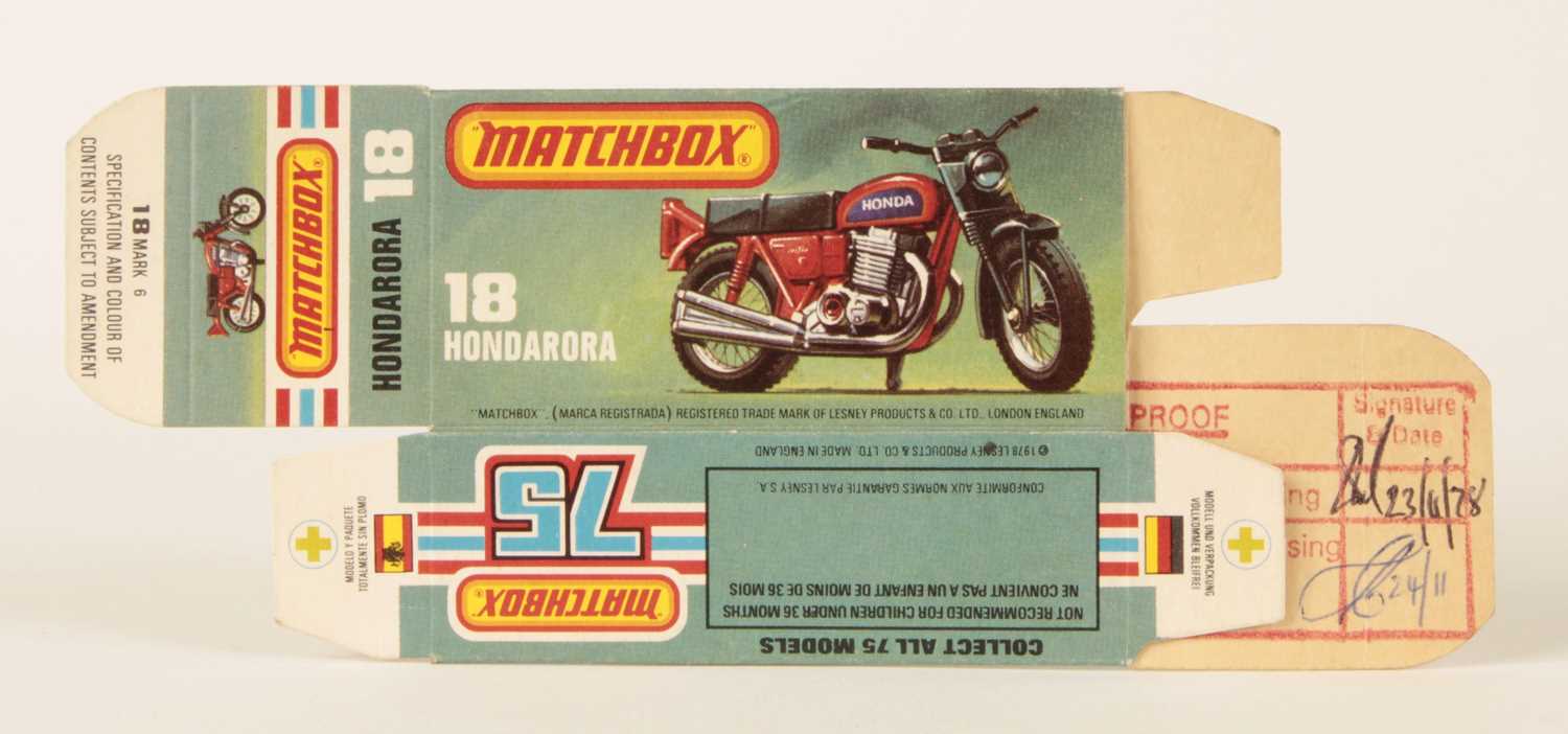 Lot 378 - Matchbox Superfast Bowater's Printers Proof