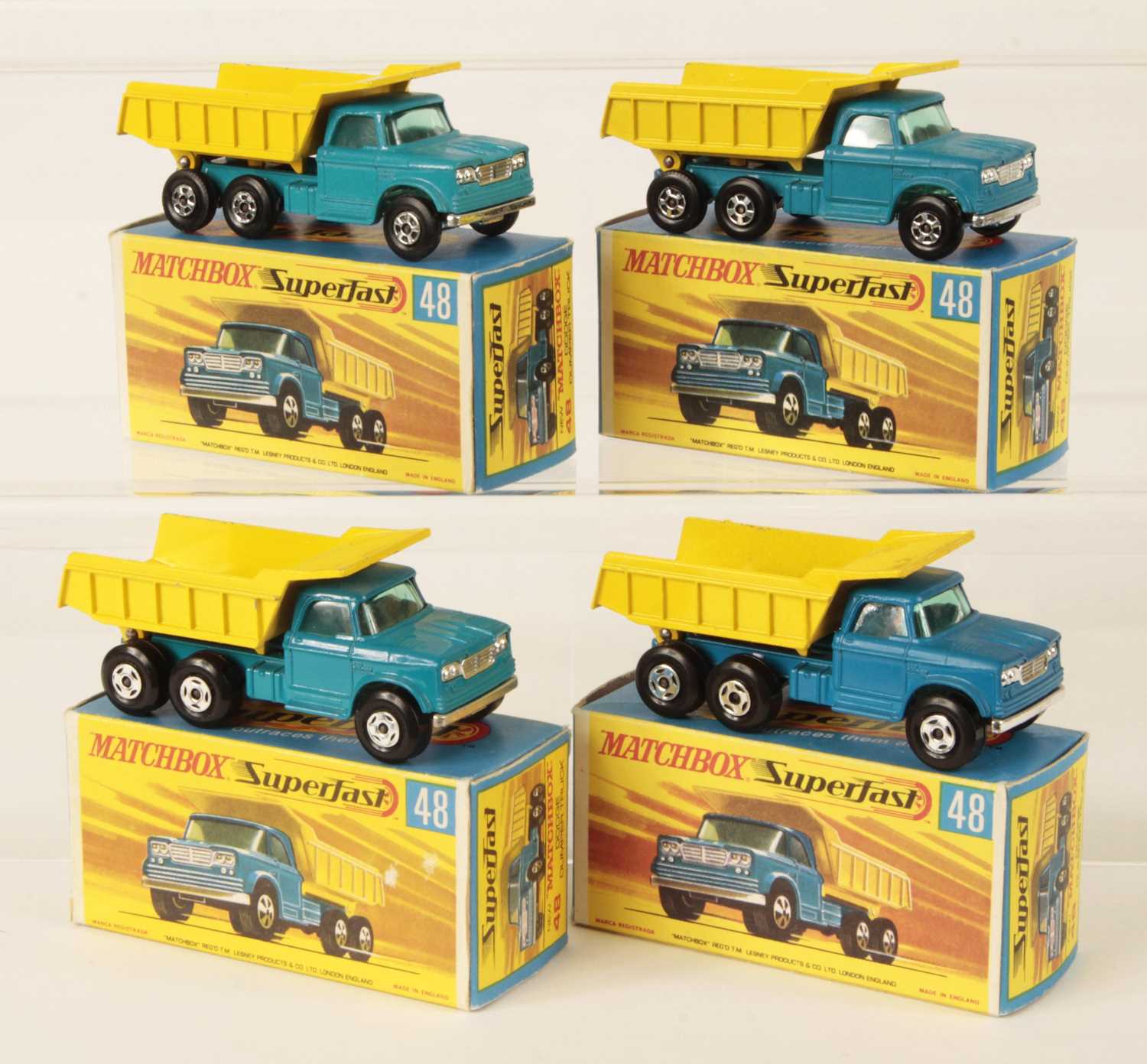 Lot 615 - Matchbox Superfast 4 x 48a Dodge Tipper