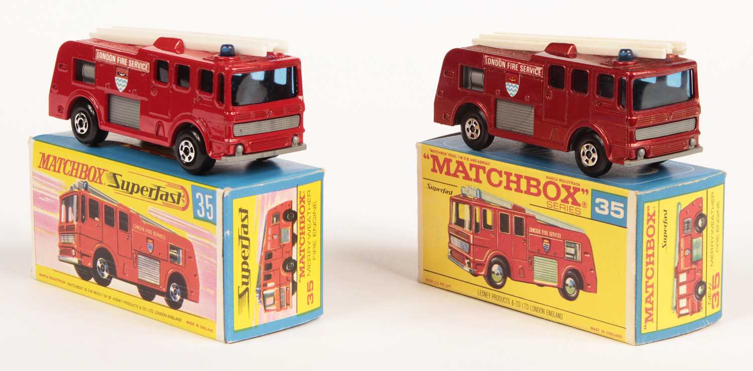 Lot 158 - Matchbox Superfast 2 x 35a Merryweather
