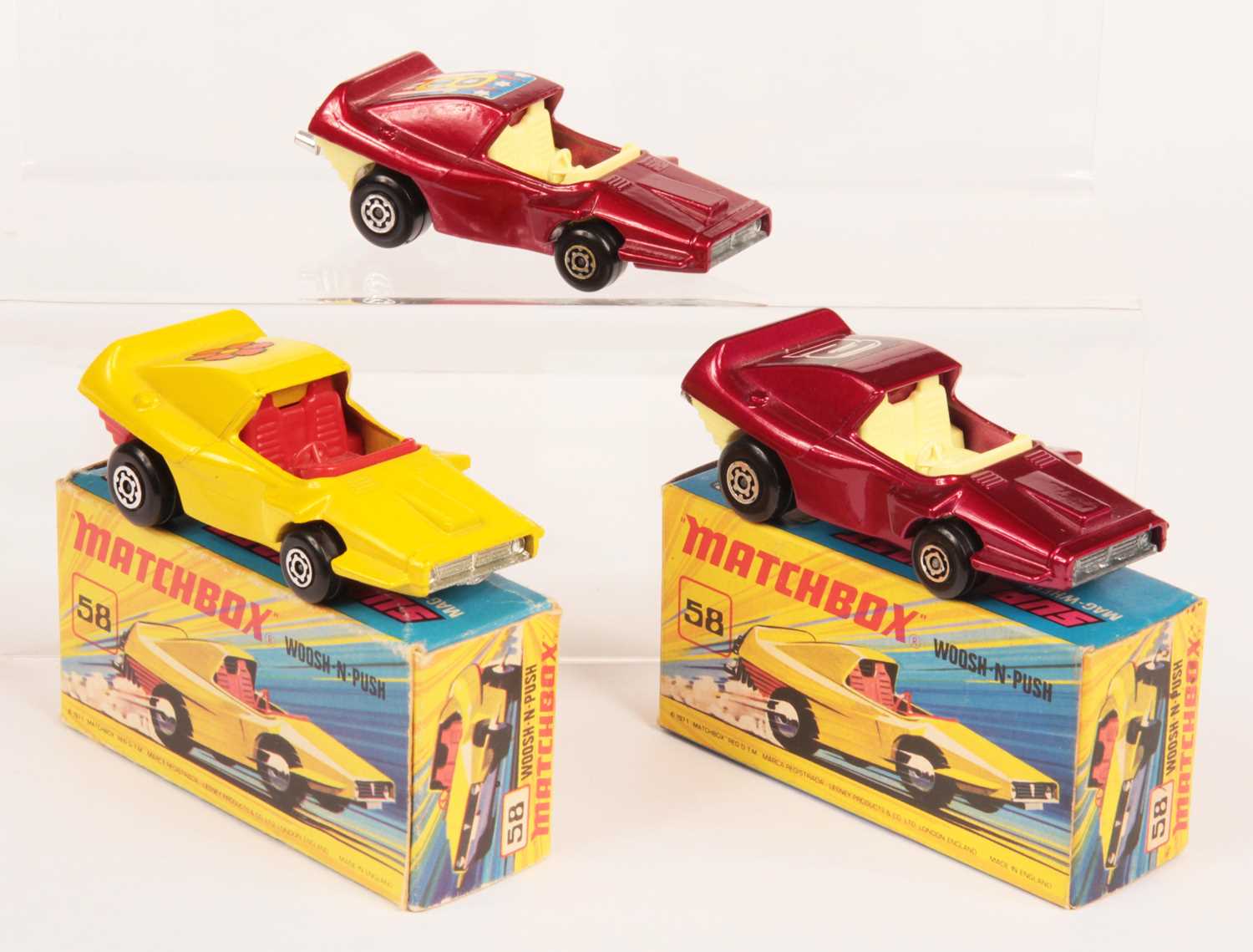 Lot 227 - Matchbox Superfast 3 x 58b Woosh-N-Push