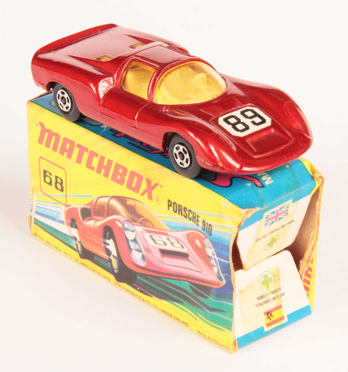 Lot 251 - Matchbox Superfast 68a Porsche 910 WITH RARE