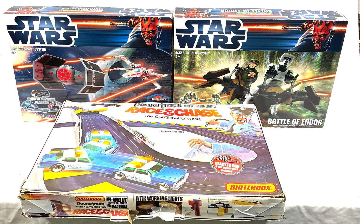 Lot 291 - Scalextric Star Wars sets x 2 & Matchbox
